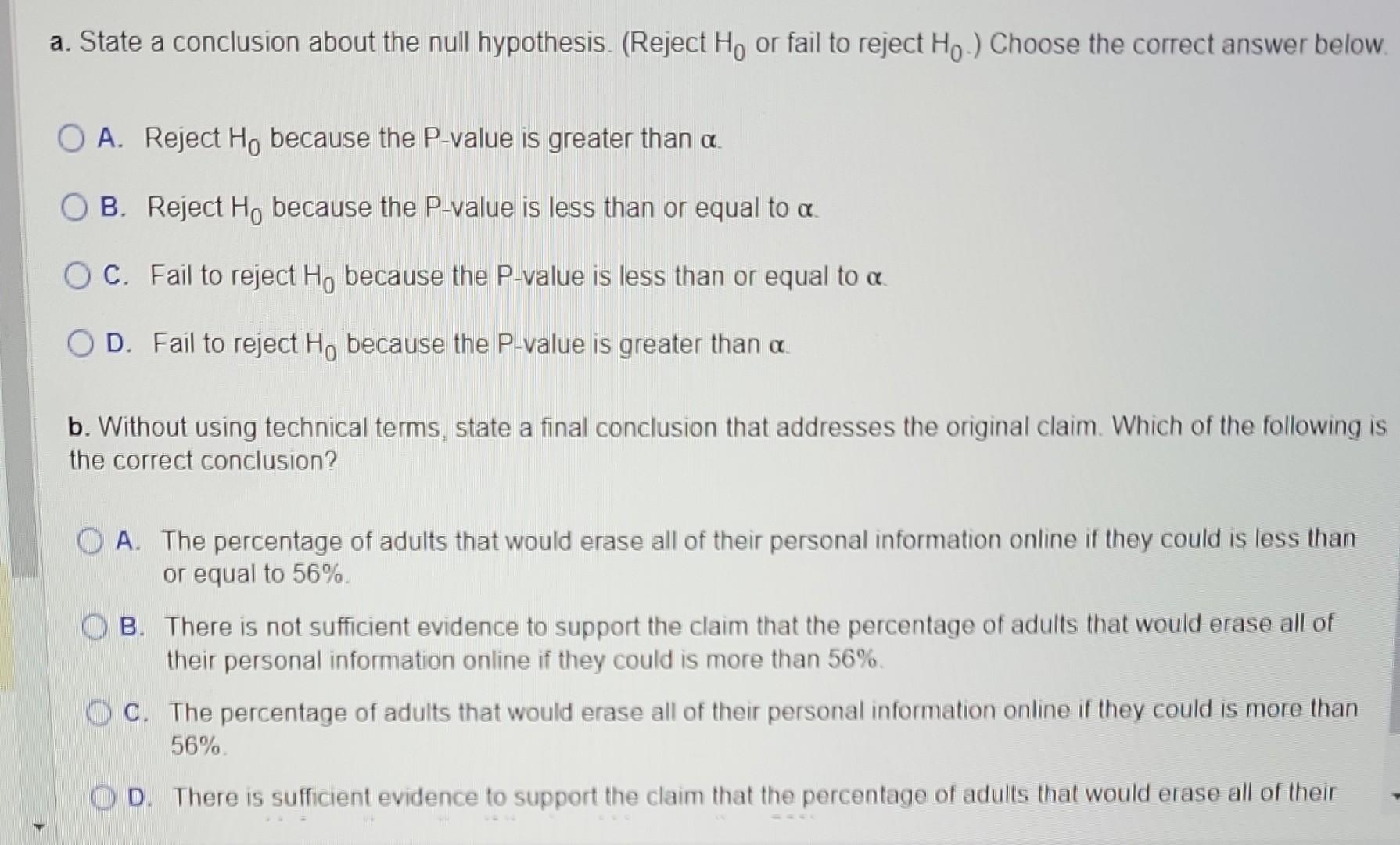 Solved Assume a significance level of α=0.05 and use the | Chegg.com