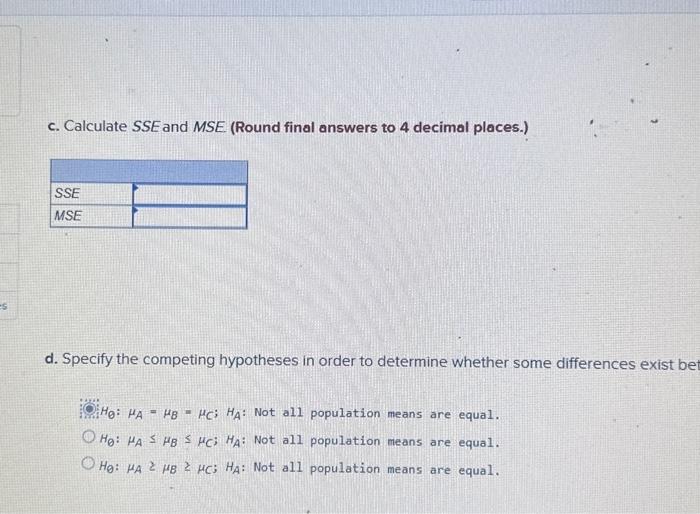 Solved A random sample of five observations from three | Chegg.com