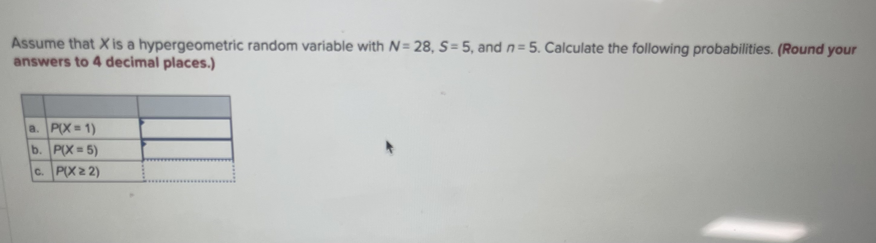 Solved Assume that x ﻿is a hypergeometric random variable | Chegg.com