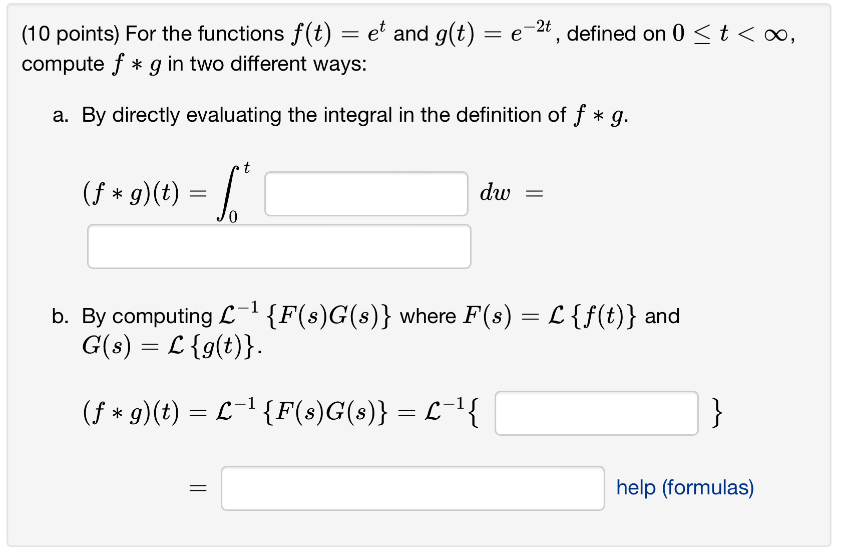 Solved 10 ﻿points ﻿for The Functions F T Et ﻿and