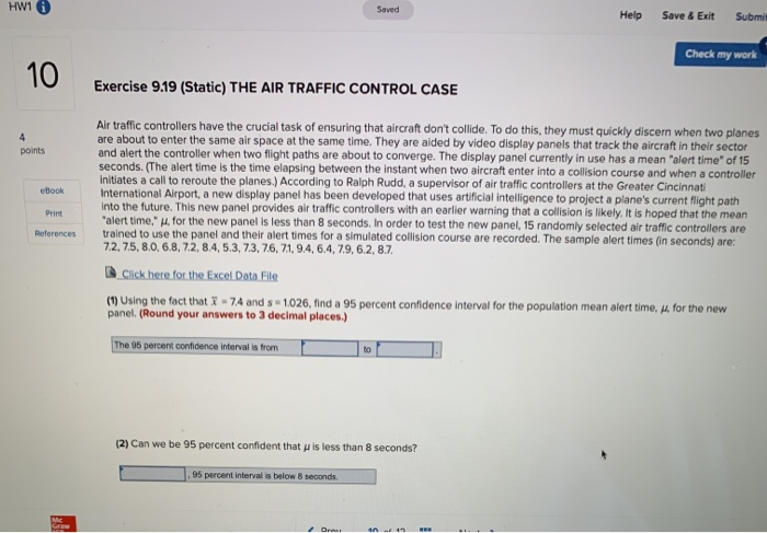 Solved HW1 Saved Help Save & Exit Submit Check my work 10 | Chegg.com