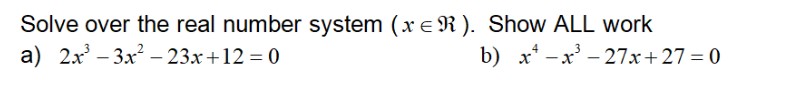 Solved Solve over the real number system (xeR). ﻿Show ALL | Chegg.com