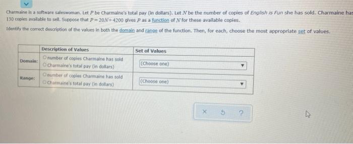 Solved Charmaine is a software saleswoman. Let Pbe | Chegg.com