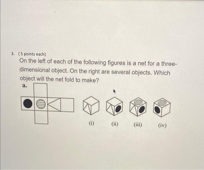 Solved 3. (5 points each) On the left of each of the | Chegg.com