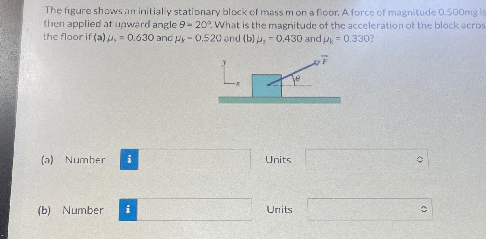 Solved The figure shows an initially stationary block of | Chegg.com