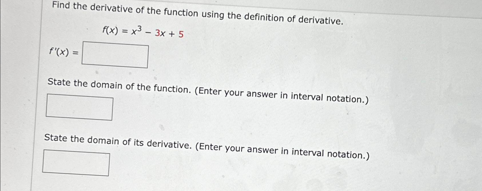 Solved Find the derivative of the function using the | Chegg.com