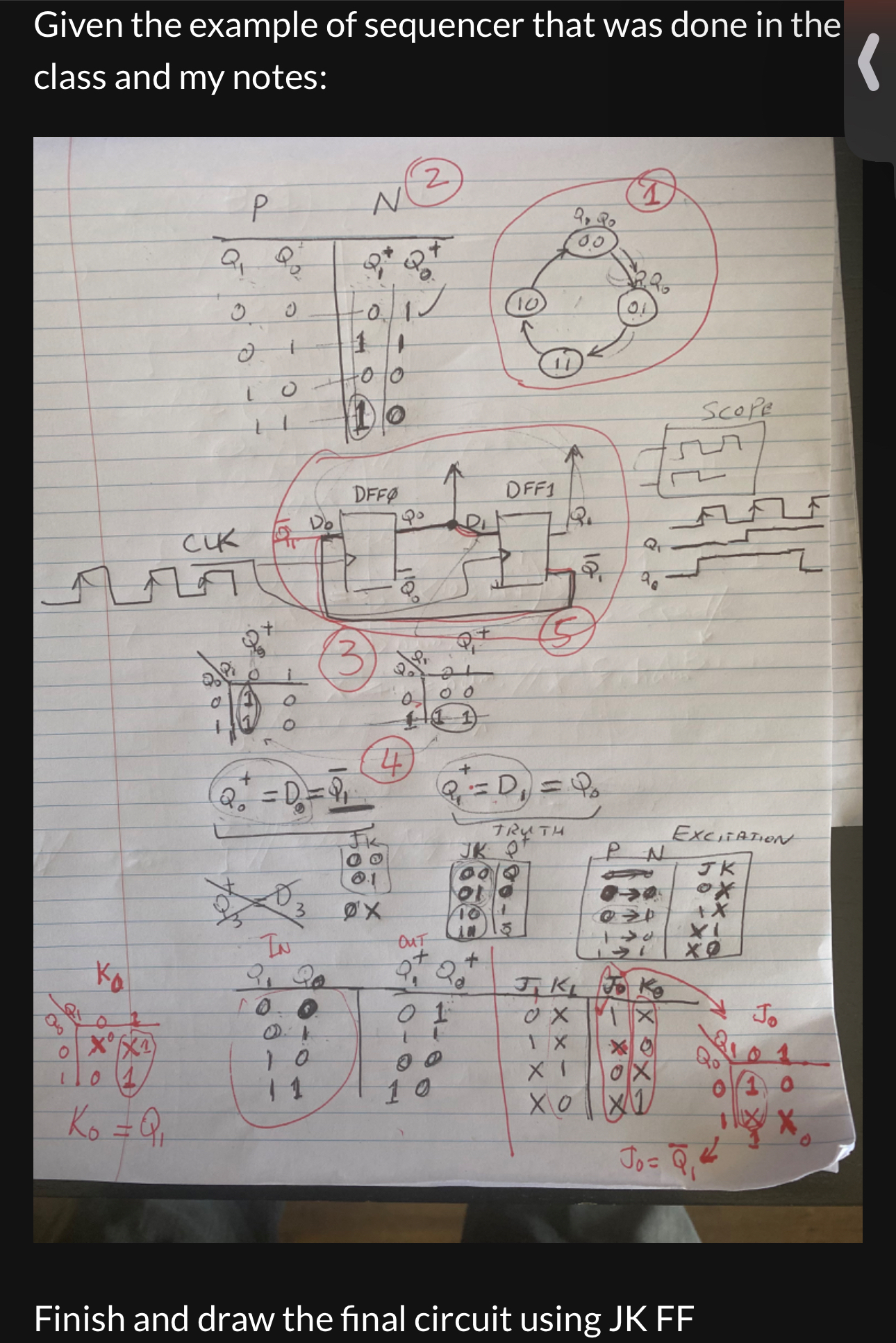 Solved Given the example of sequencer that was done in the | Chegg.com