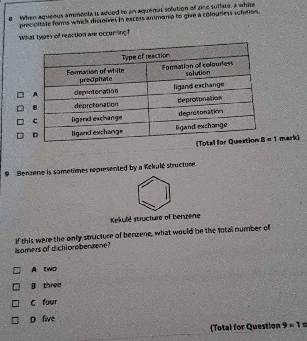 Solved 6 Copper(II) ions form a complex with | Chegg.com