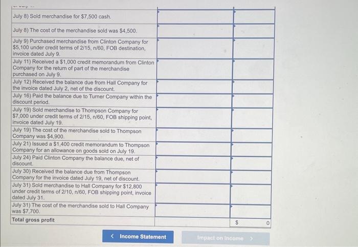 Solved Prepare a multiple-step income statement through the | Chegg.com