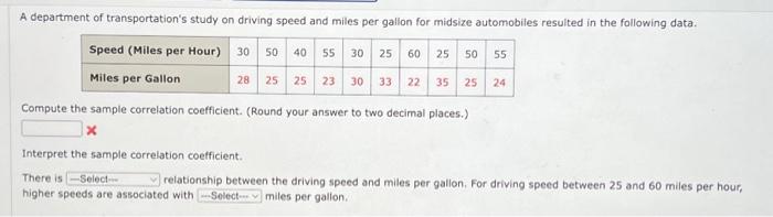 Solved Compute the sample correlation coefficient. (Round | Chegg.com