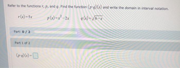Solved Refer to the functions r and p. Find the function | Chegg.com