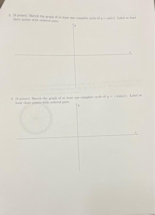 Solved 3. (8 points) Sketch the graph of at least one | Chegg.com