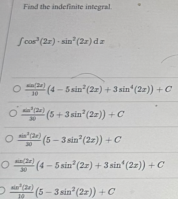 Solved Find the indefinite | Chegg.com