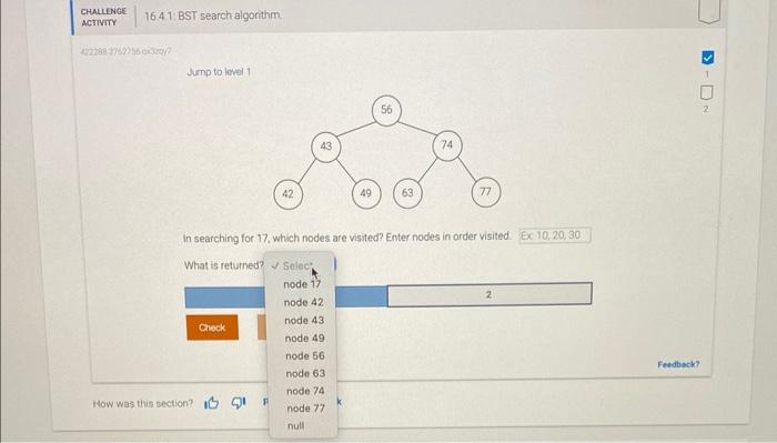Solved Jump to level 1 In searching for 17, which nodes are | Chegg.com