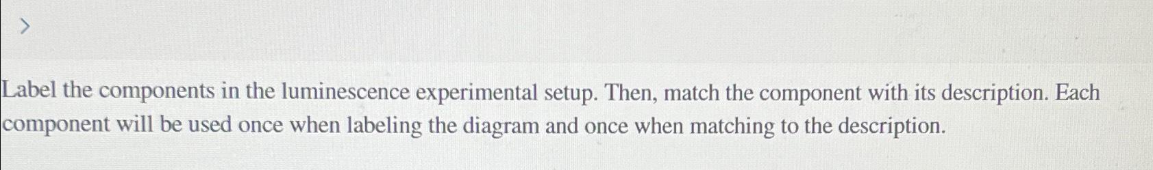 Solved Label the components in the luminescence experimental | Chegg.com