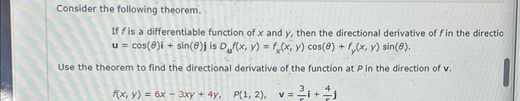 Solved Consider the following theorem.\\nIf f is a | Chegg.com