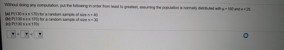 Solved Without doing any computation, put the following in | Chegg.com