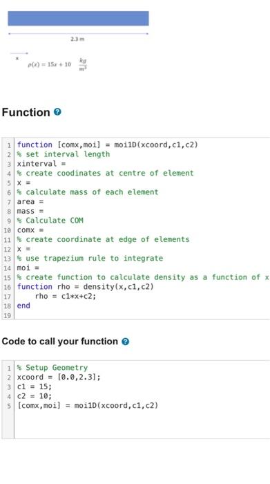 Solved matlab matlabCalculate the moment of inertia of the | Chegg.com