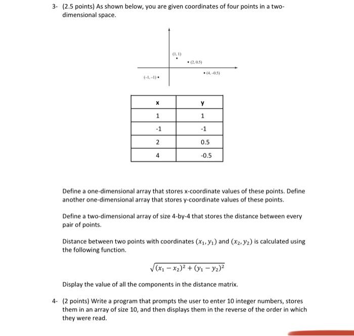 Solved 3- (2.5 points) As shown below, you are given | Chegg.com