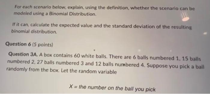 Solved For each scenario below, explain, using the | Chegg.com