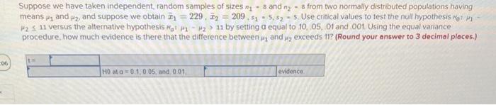 Solved Suppose we have taken independent, random samples of | Chegg.com