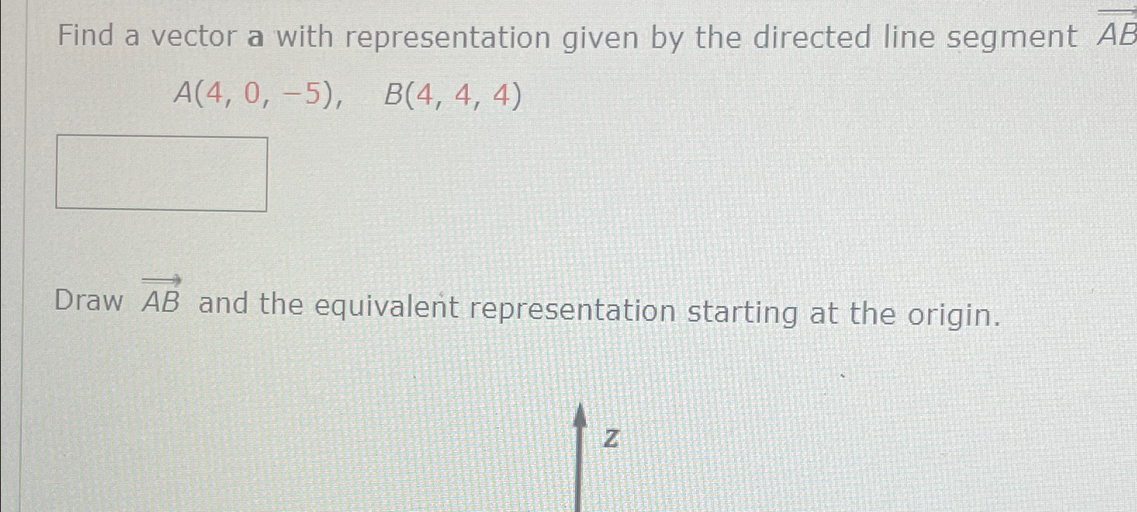 Solved Find a vector a with representation given by the | Chegg.com