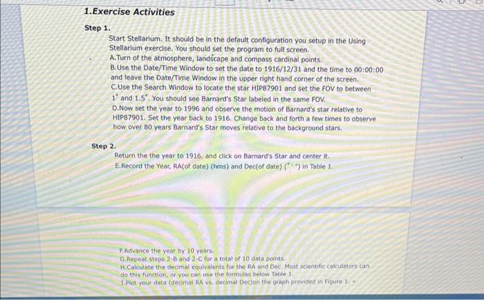 Solved 2.Exercise Materials - To convert RA(hms) to Decimal | Chegg.com