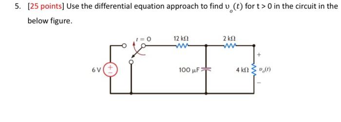 Solved 5. [25 points] Use the differential equation approach | Chegg.com