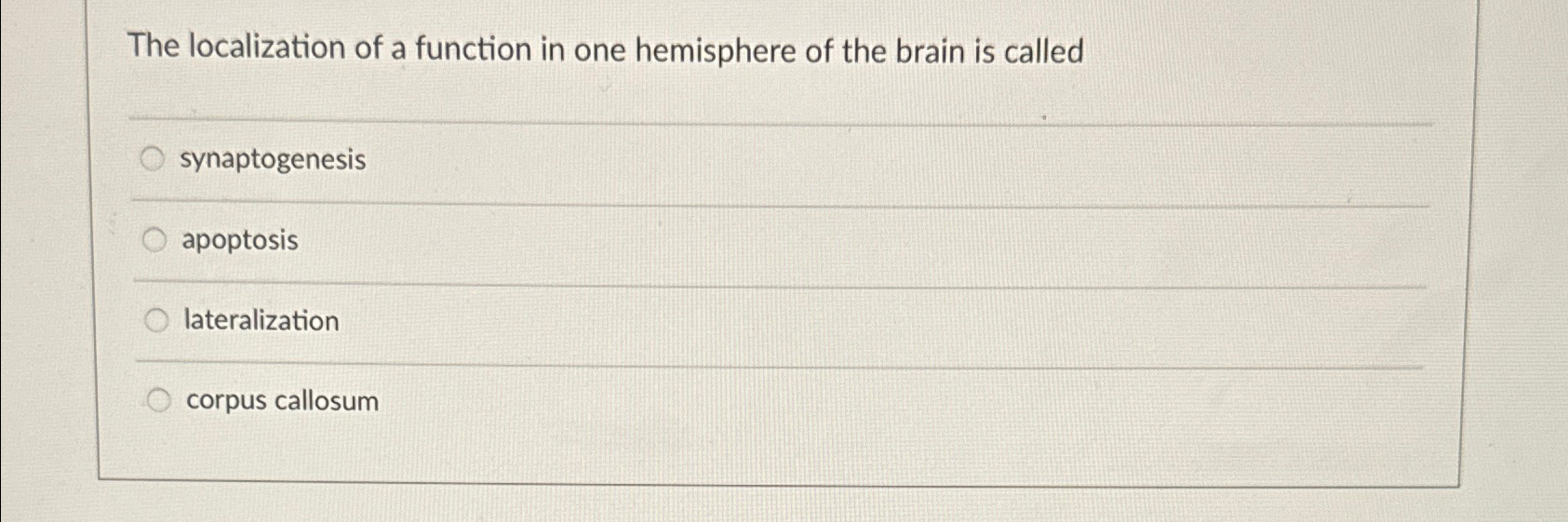 Solved The localization of a function in one hemisphere of | Chegg.com