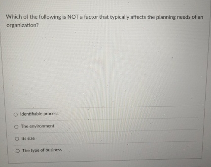 Solved Which of the following is NOT a factor that typically | Chegg.com