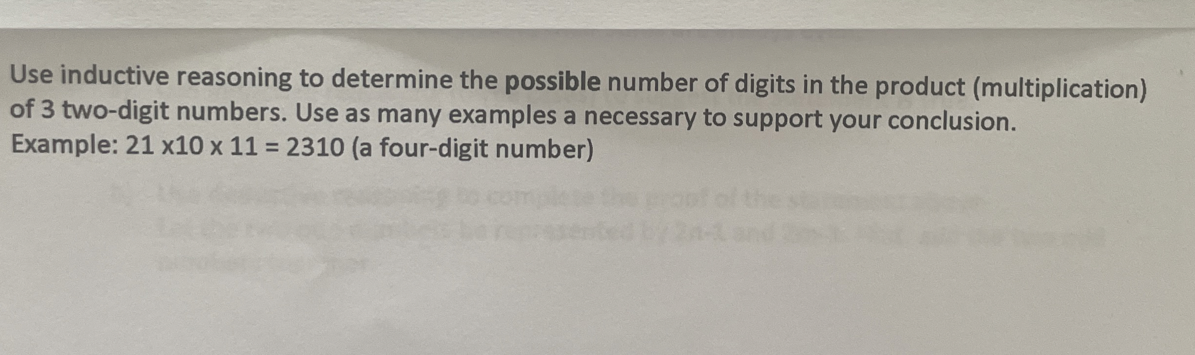 Solved Use inductive reasoning to determine the possible | Chegg.com