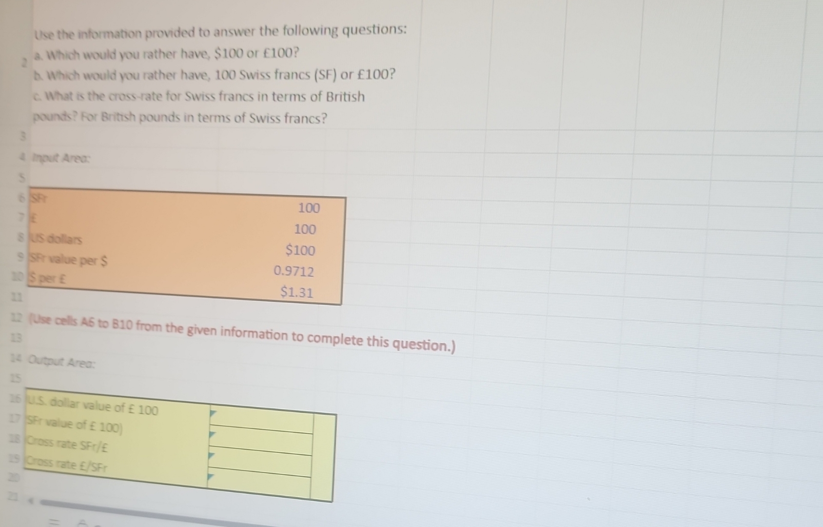 Solved Use the information provided to answer the following | Chegg.com