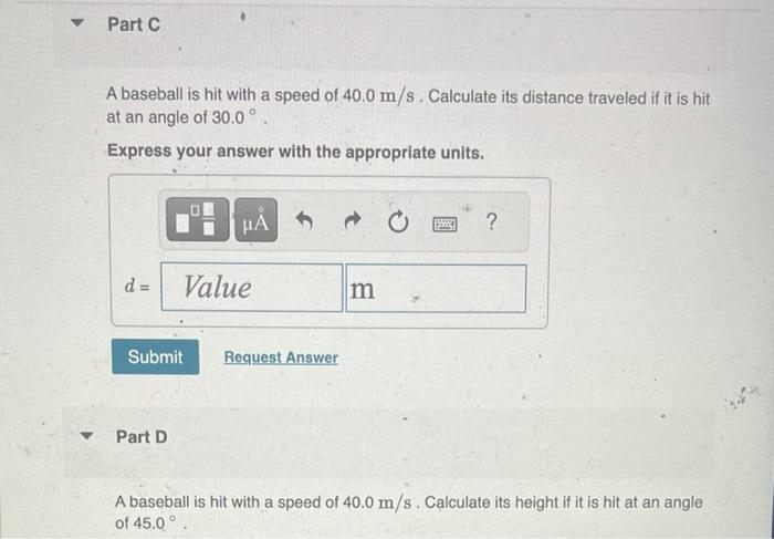 Solved 8 of 25 Part A A projectile is launched with speed v0 | Chegg.com