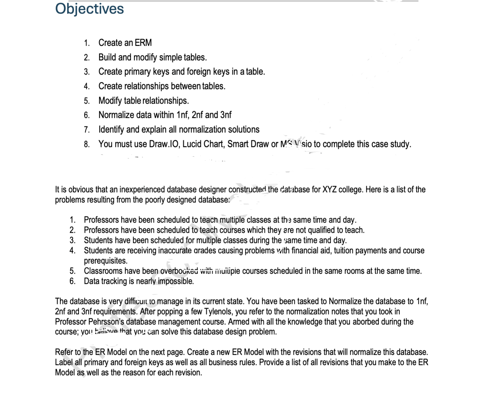 Solved It is obvious that an inexperienced database designer | Chegg.com