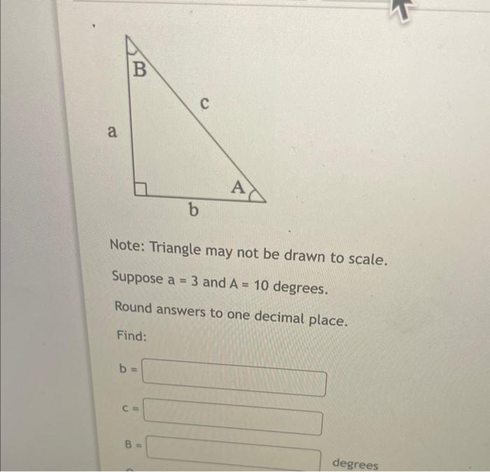 Solved Note: Triangle may not be drawn to scale. Suppose C=6 | Chegg.com
