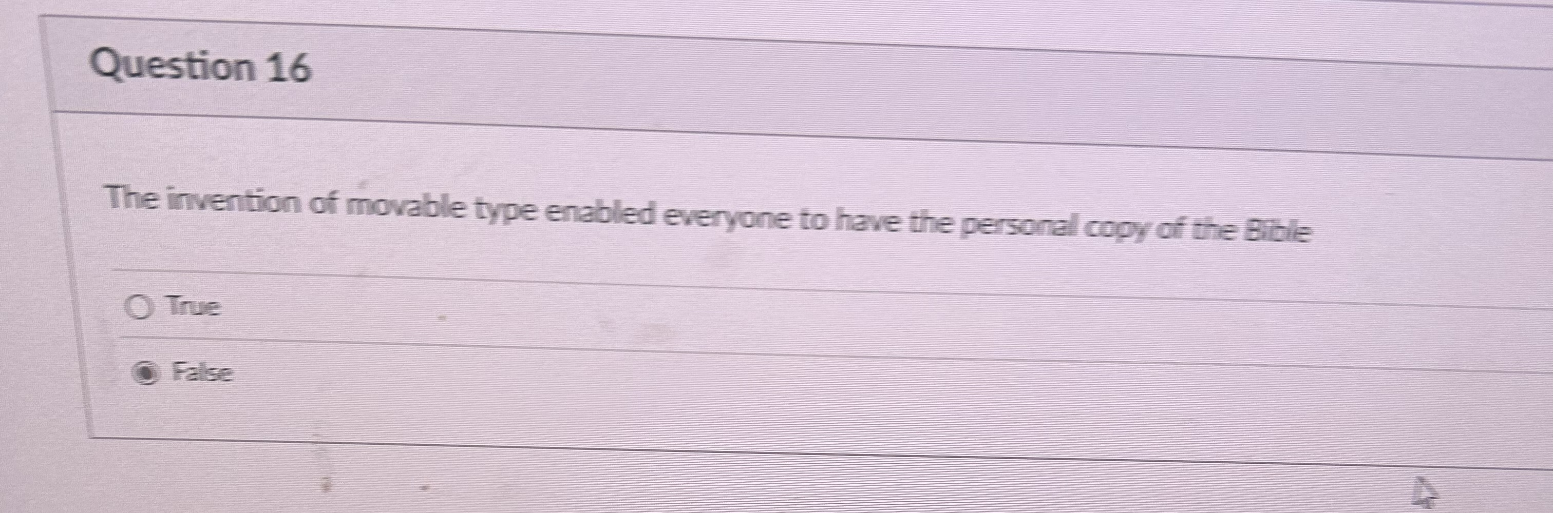 Solved Question 16The invention of movable type enabled | Chegg.com