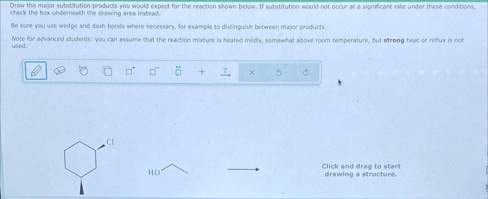 Solved Draw the major substitution products you would expect | Chegg.com