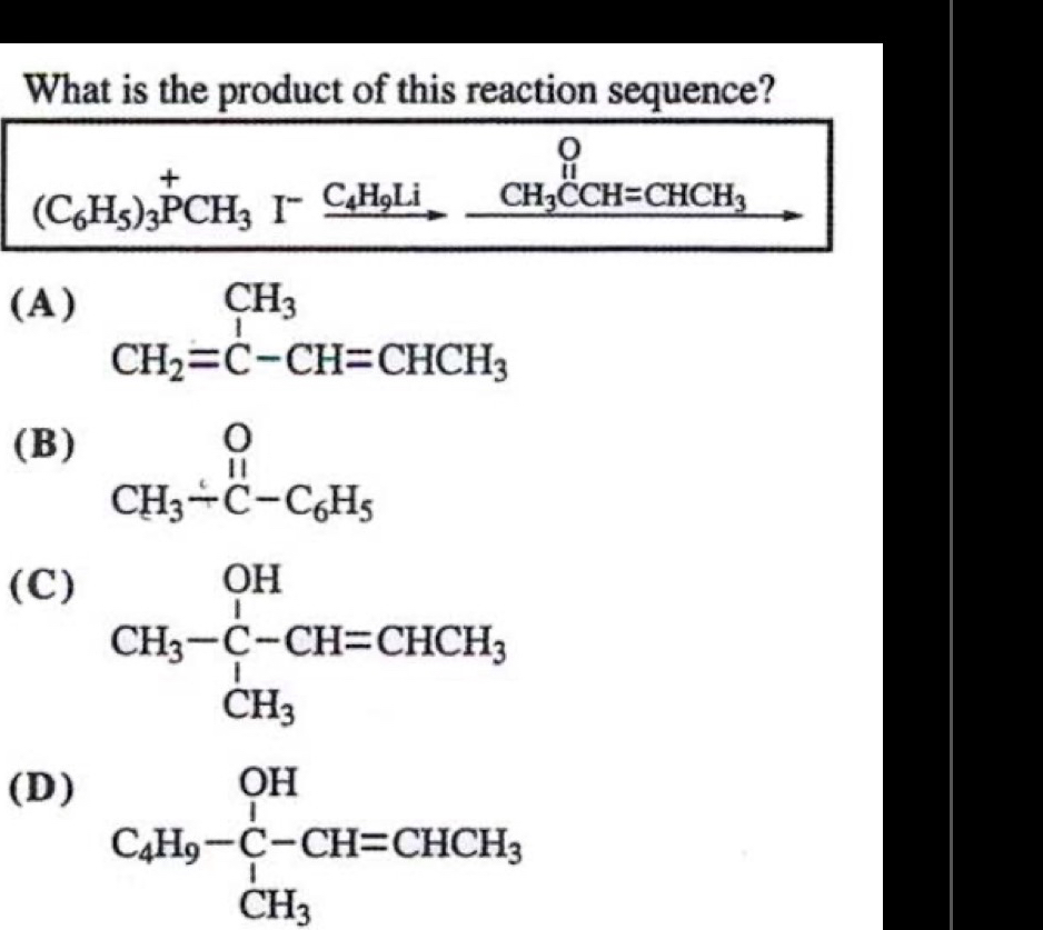 Solved What is the product of this reaction | Chegg.com