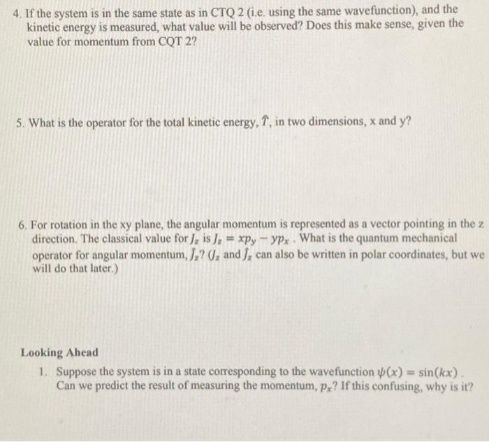 Solved Worksheet: Quantum mechanical operators and | Chegg.com