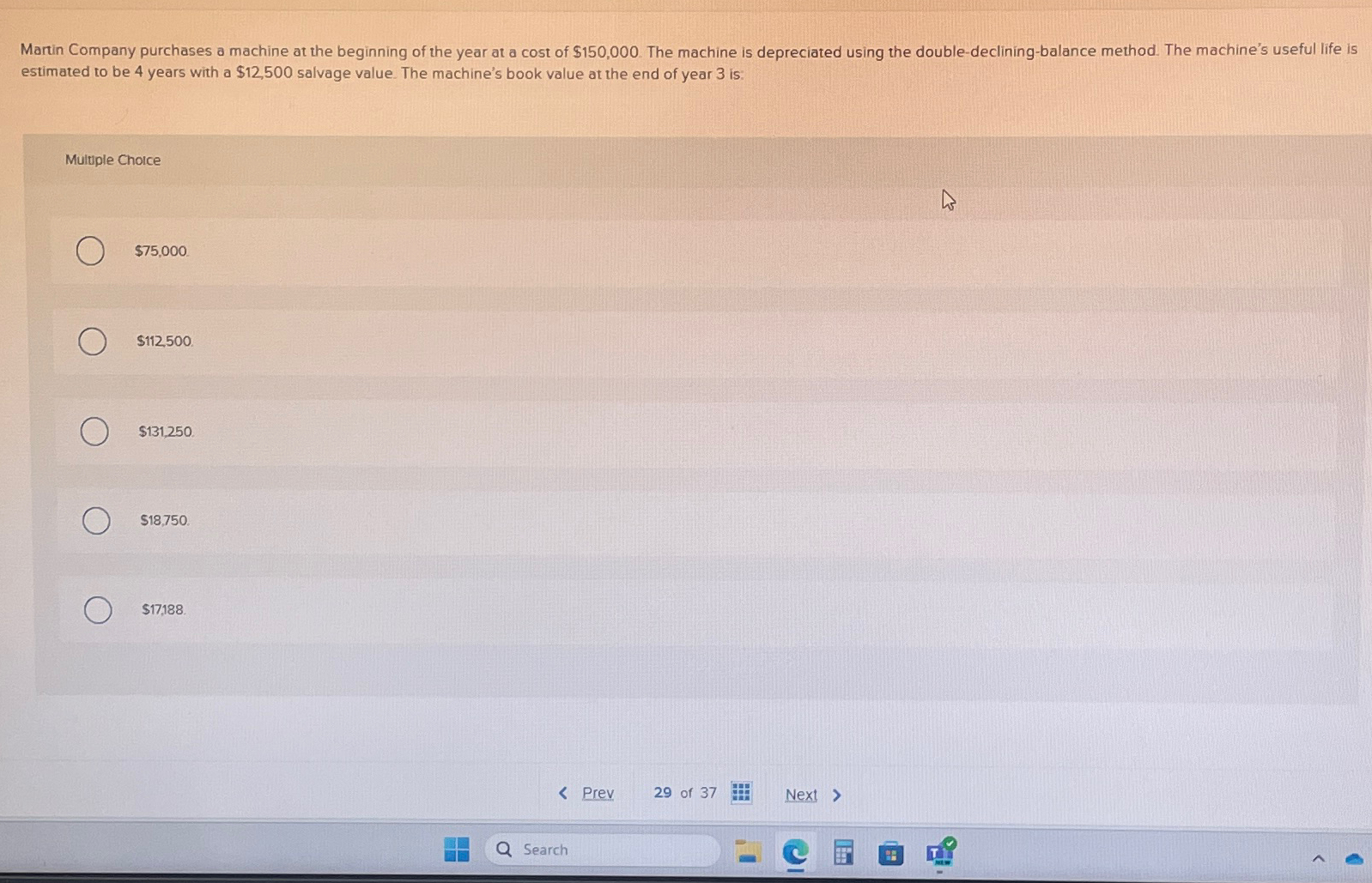 Solved Martin Company purchases a machine at the beginning | Chegg.com