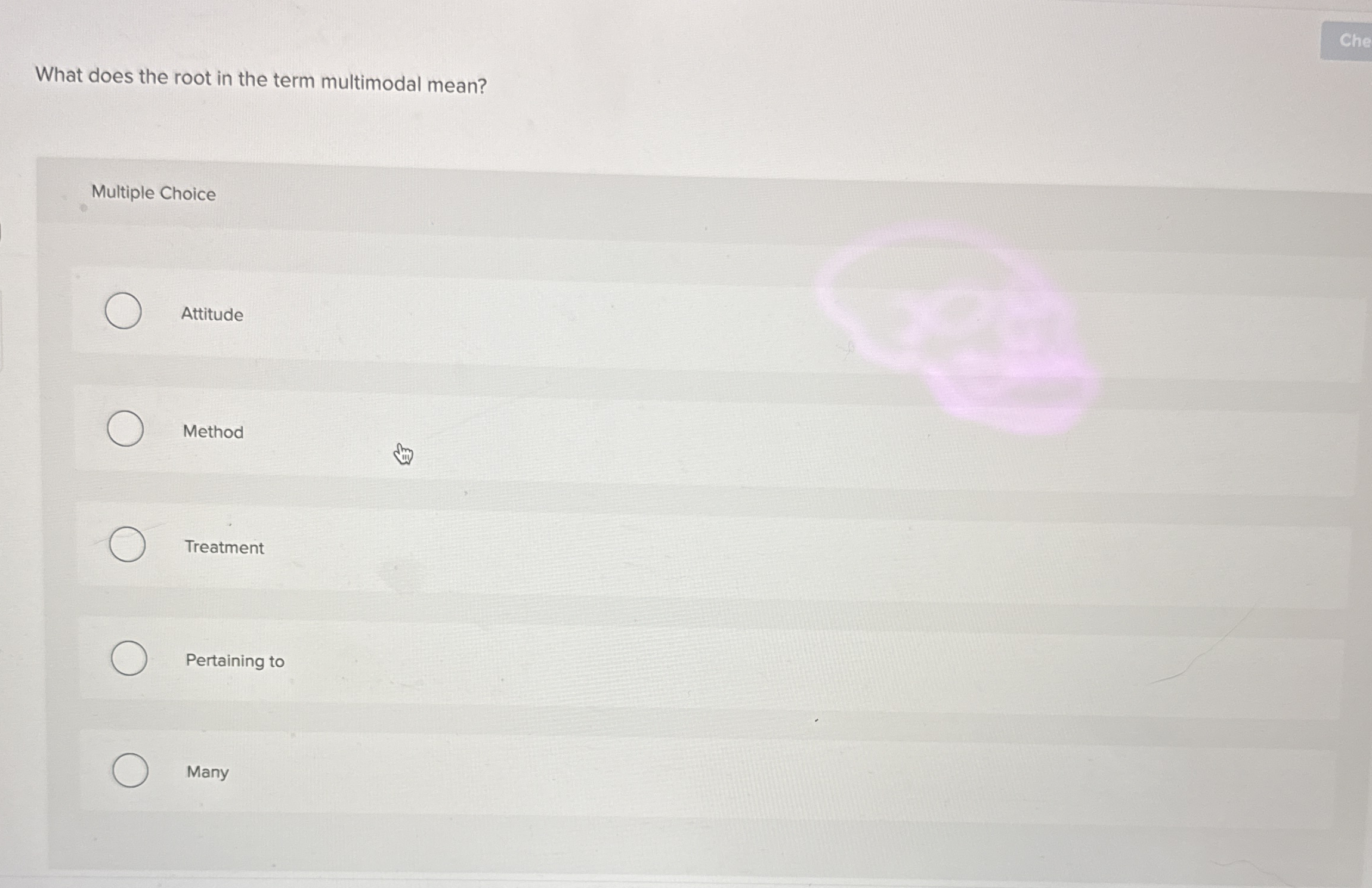 Solved What does the root in the term multimodal | Chegg.com