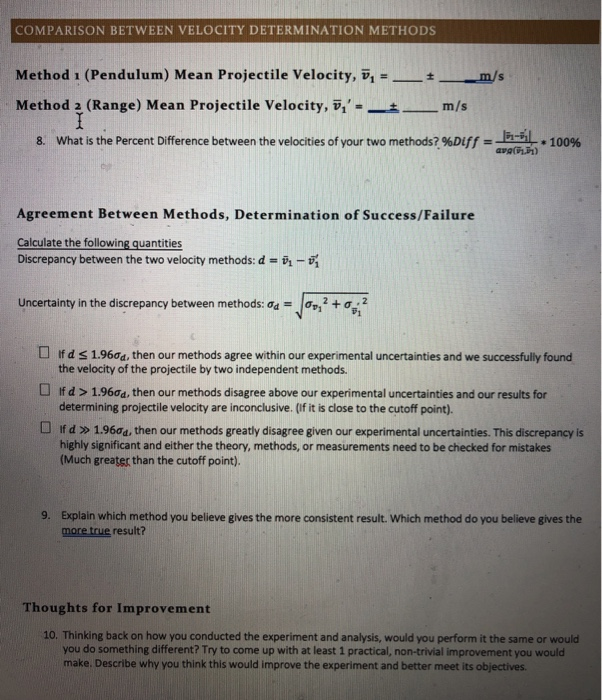 BALLISTICS WORKSHEET PS 113L - Intro Physics I | Chegg.com