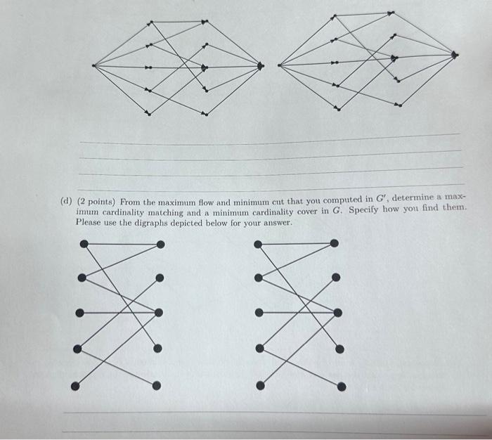 Solved (a) (a) (1 point) Specify a source r and a sink t and | Chegg.com