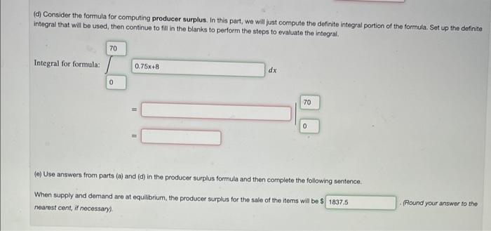 Solved (18 points) For a certain item, the demand function | Chegg.com