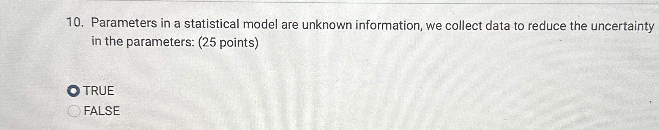 Solved Parameters in a statistical model are unknown | Chegg.com