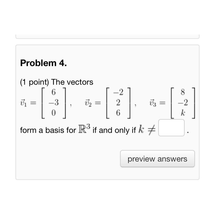 Solved Problem 4.(1 ﻿point) ﻿The | Chegg.com