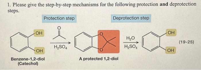 Solved 1. Please give the step-by-step mechanisms for the | Chegg.com