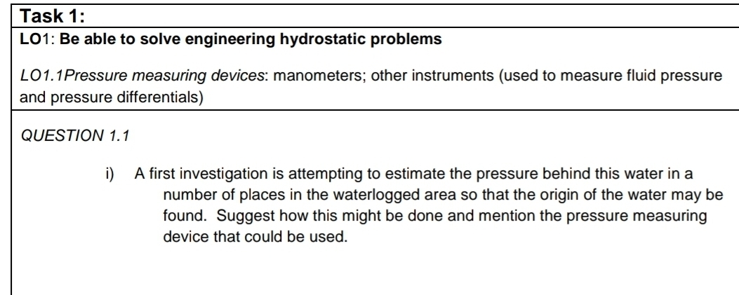 Solved \table[[Task 1:]]LO1: Be able to solve engineering | Chegg.com