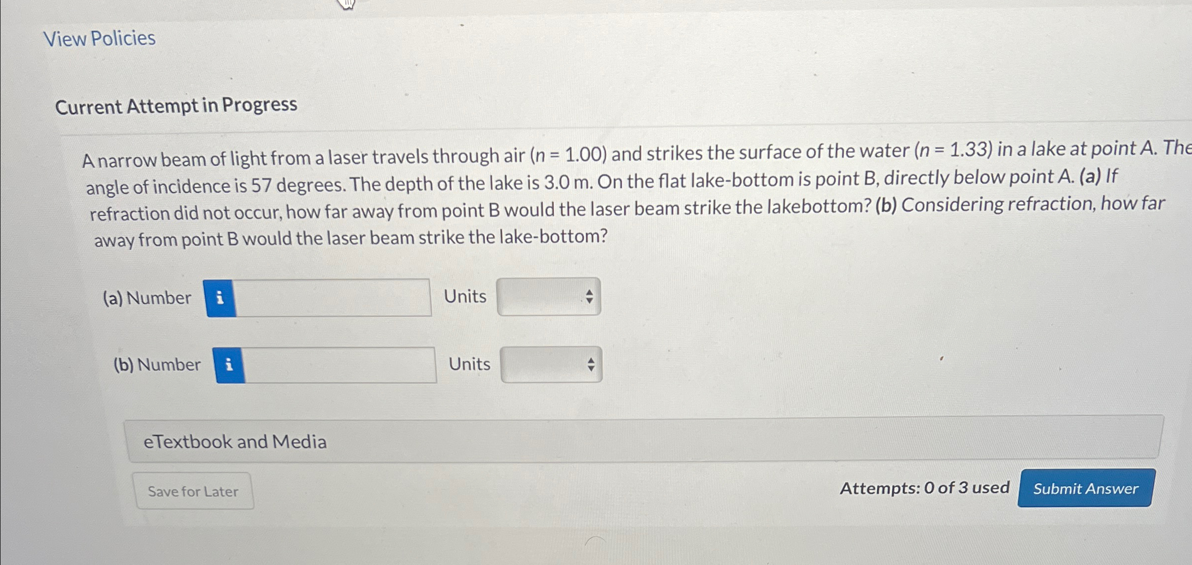 Solved View PoliciesCurrent Attempt in ProgressA narrow beam | Chegg.com