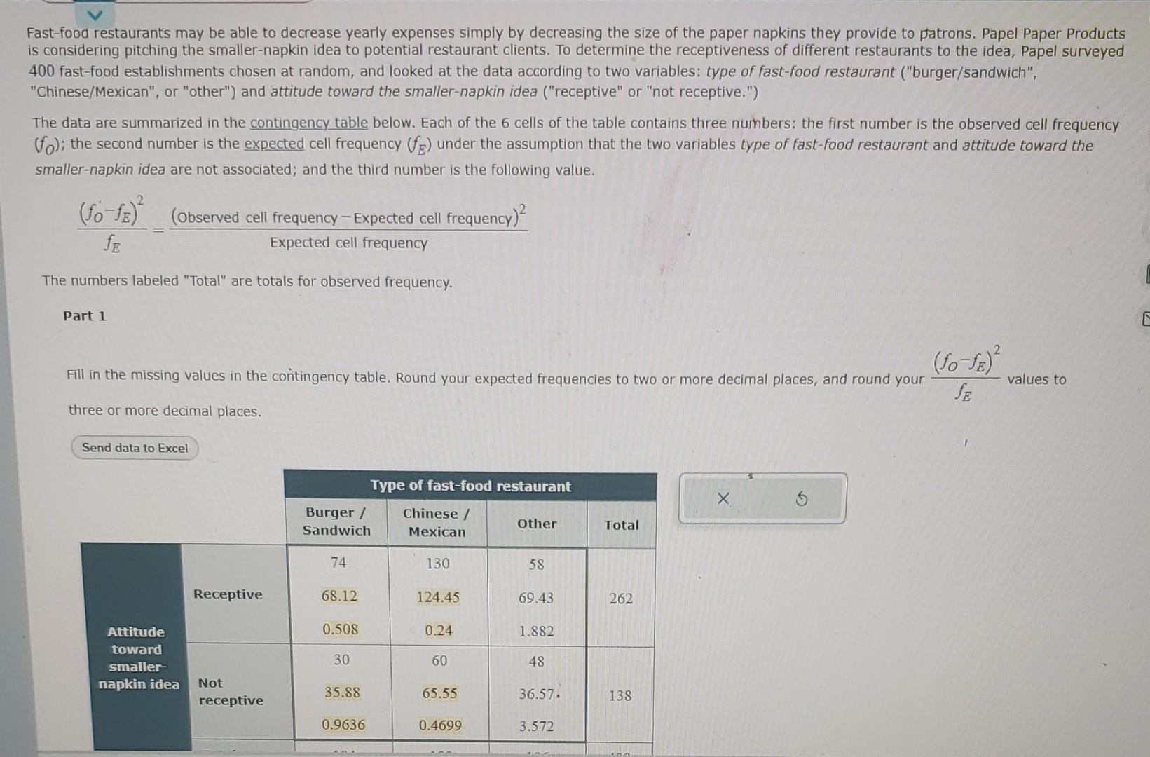 Solved Fast-food restaurants may be able to decrease yearly | Chegg.com